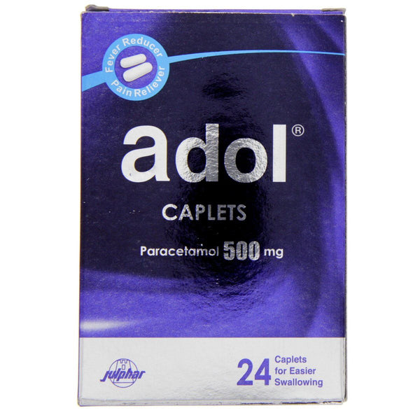 Buy Adol Paracetamol 500 Mg Caplets, 24 Pieces Online at Best Price ...